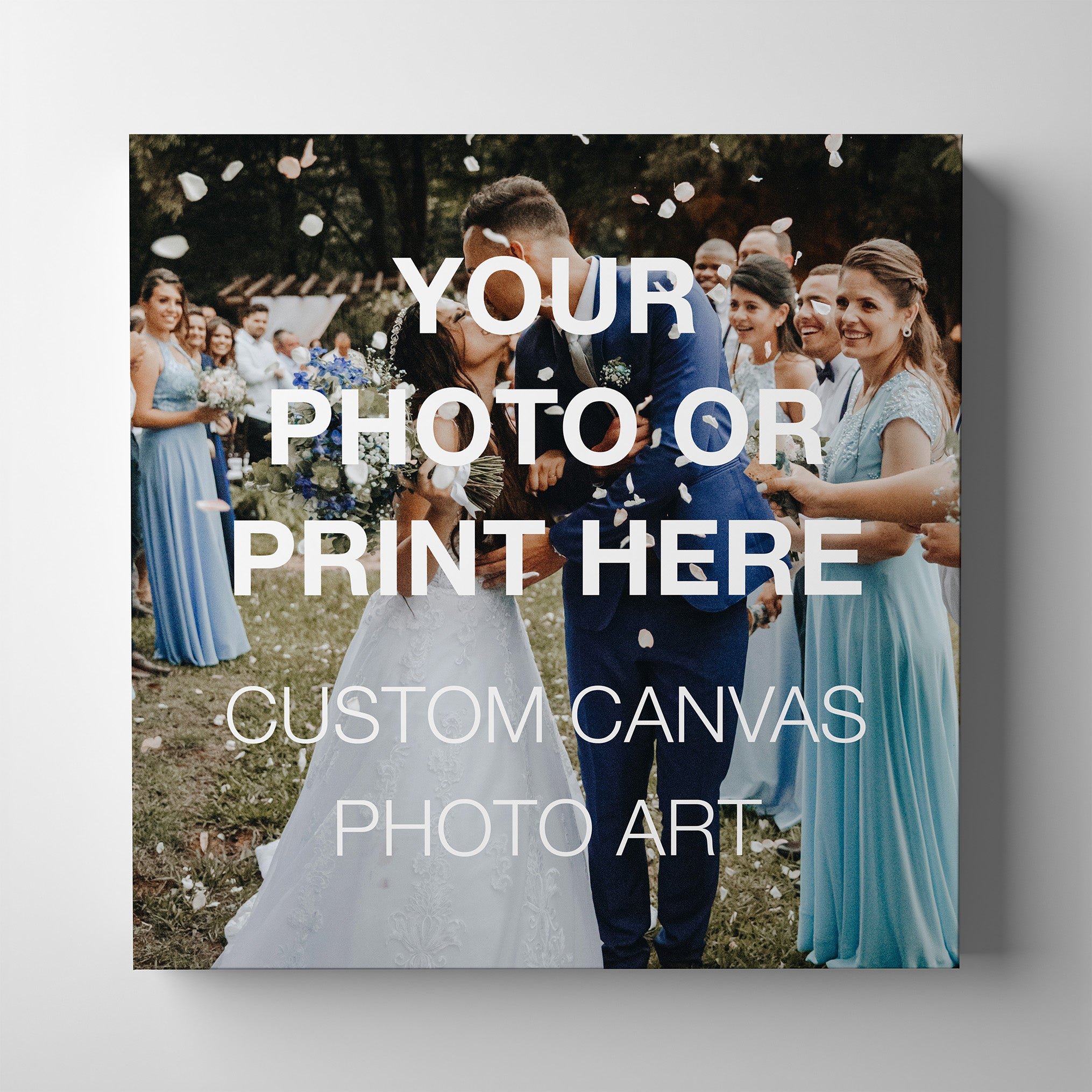 Custom Choose Your Own Personalised Photo Square - Framed Canvas Wall ...